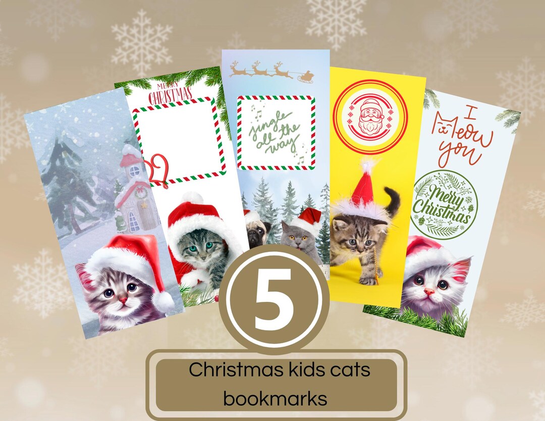Unique Printable Download Bookmarks for Women and Kids Cute Christmas ...