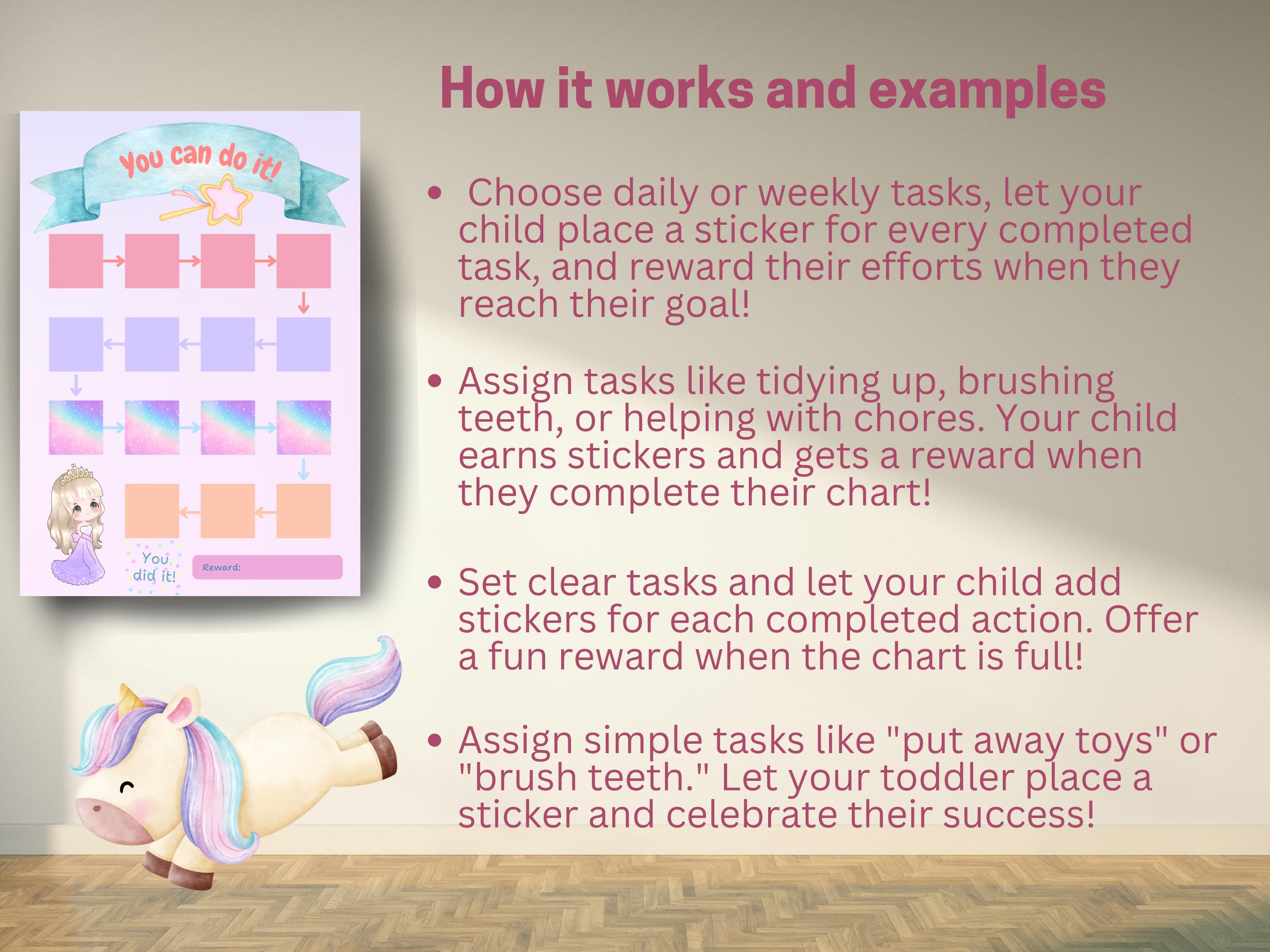 Kids Chore Chart Printable – Behavior & Reward Chart for Good Behavior ...