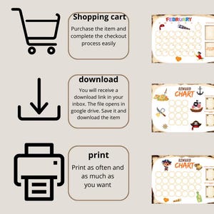 Pirate Chore Chart for Kids, Daily Visual Schedule, Printable 2025 ...