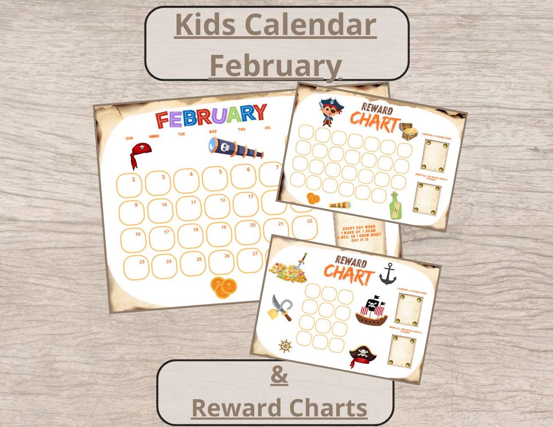 Pirate Chore Chart for Kids, Daily Visual Schedule, Printable 2025 ...