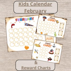 Pirate Chore Chart for Kids, Daily Visual Schedule, Printable 2025 ...
