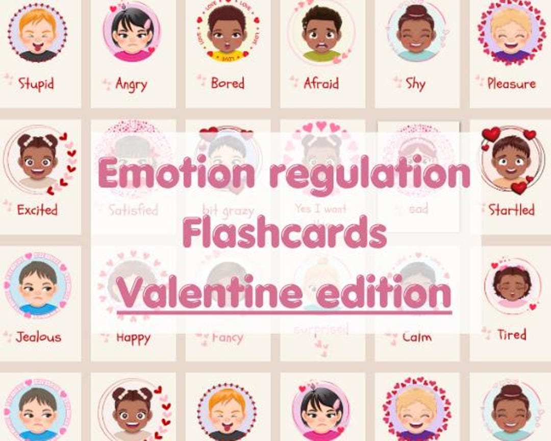 Valentine Emotion Flashcards for Kids Perfect for Home School & Social ...