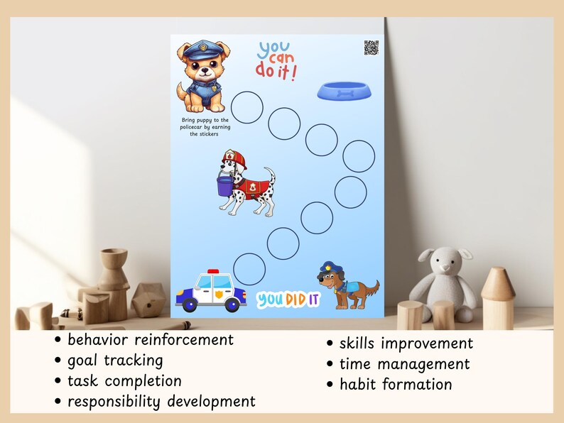 Chore Chart for Kids Bluey Design, Reward Chart, Behavior Tracker ...