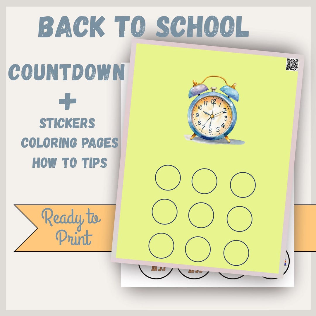 School Countdown Chart – Toddler Reward, Behavior & Chore Chart ...