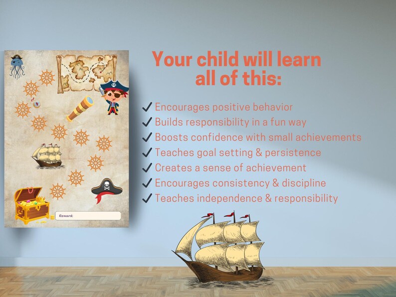 Kids Chore Chart Printable – Behavior & Reward Chart for Good Behavior ...