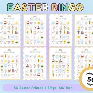 Easter Bingo Game - Printable Kids Bingo - Fun Holiday Party Activity ...