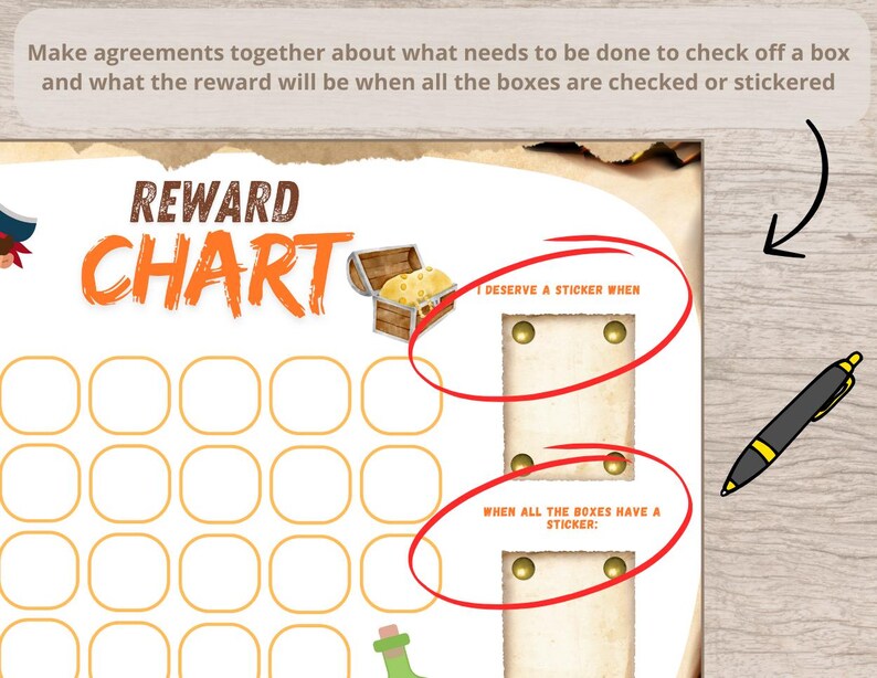 Pirate Chore Chart for Kids, Daily Visual Schedule, Printable 2025 ...