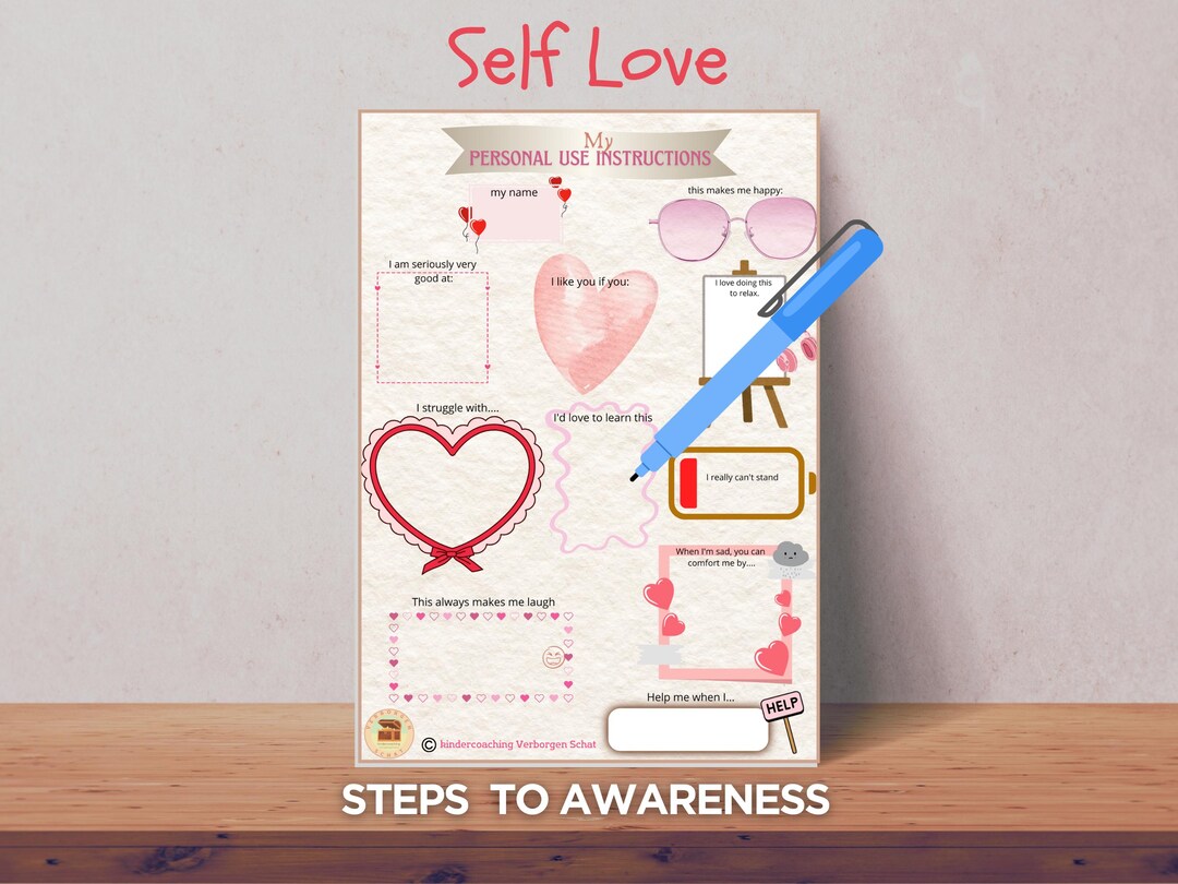 Self-exploration Coaching Worksheet for Kids, Boundaries & Self-worth ...