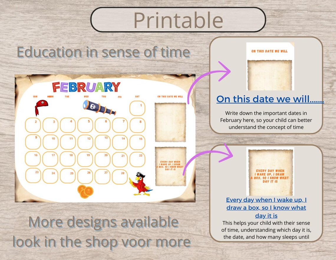 Pirate Chore Chart for Kids, Daily Visual Schedule, Printable 2025 ...