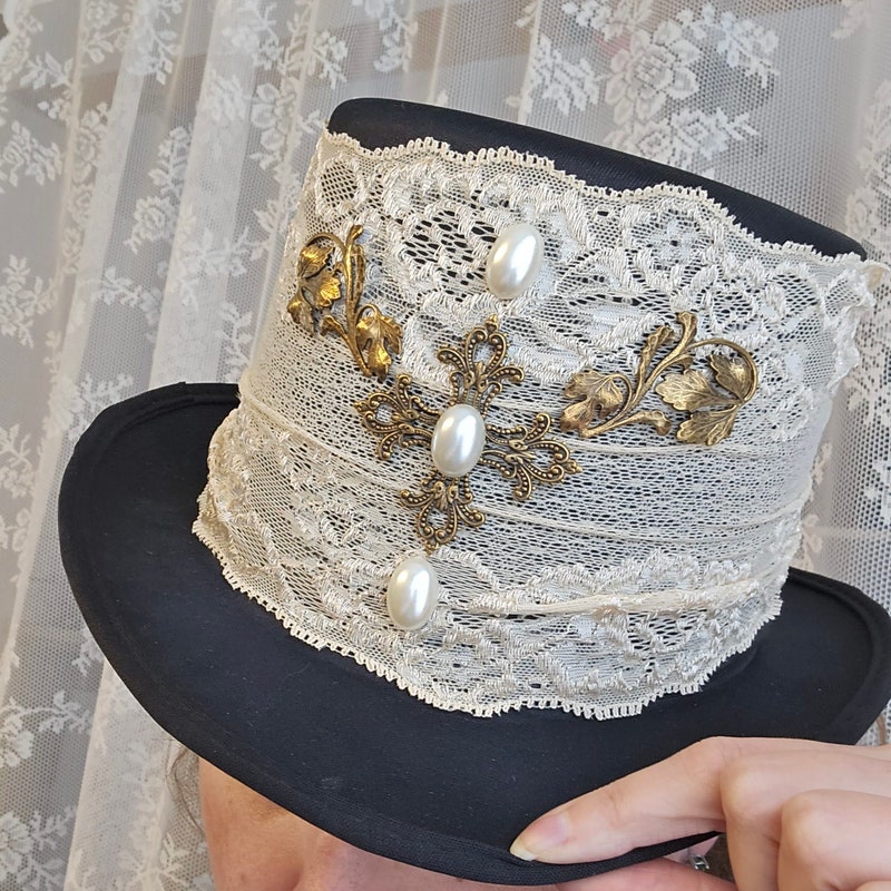 Lace Top Hat - Etsy