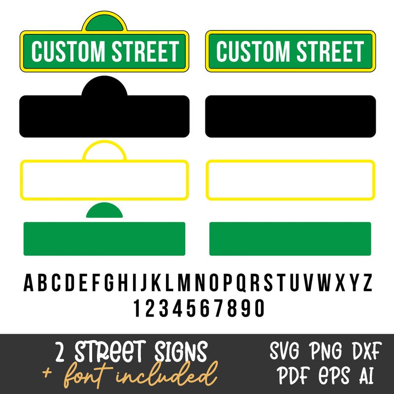 Street Sign Clipart - Etsy