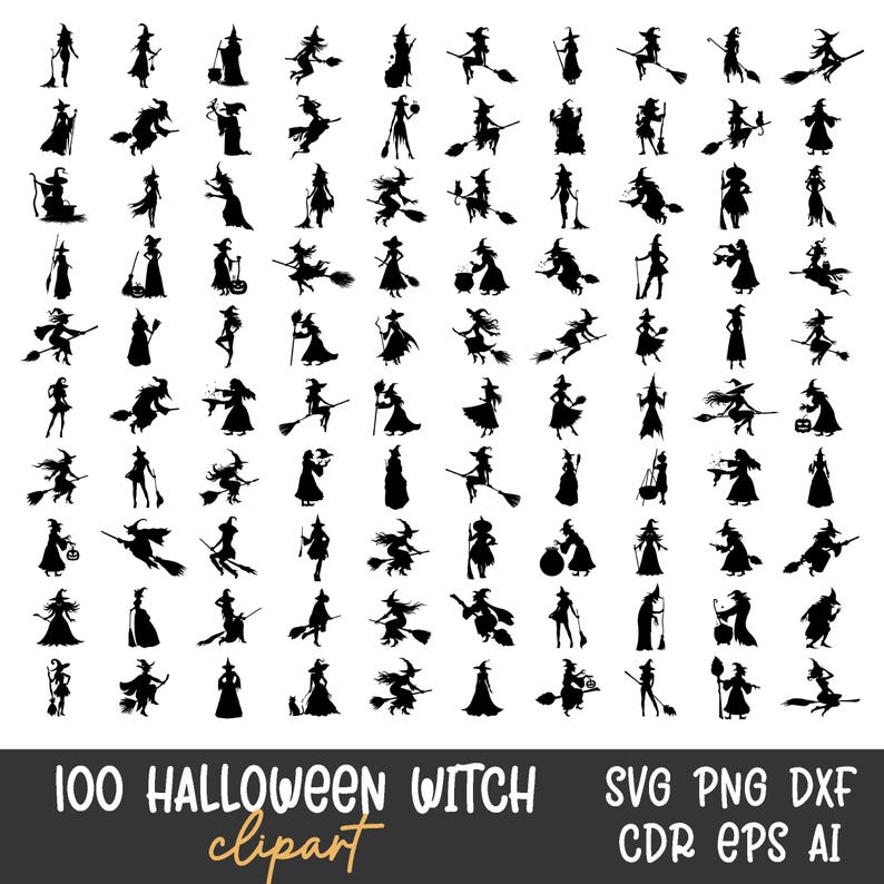 Witch Svg Bundle, Halloween Svg, Halloween Witch Svg, Witch Clipart ...