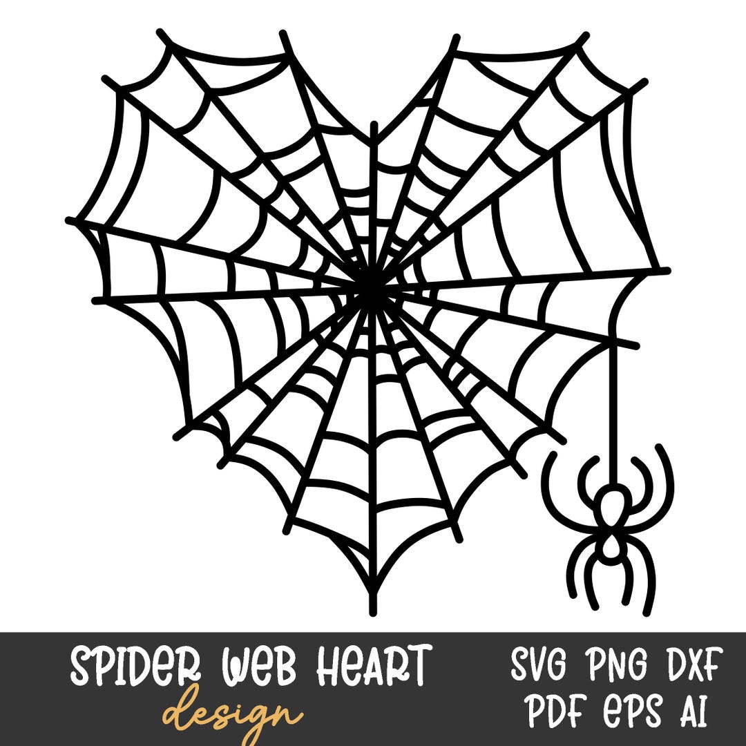 Spider Web Heart SVG, Halloween SVG, Fall Svg, Spider Svg, Halloween ...