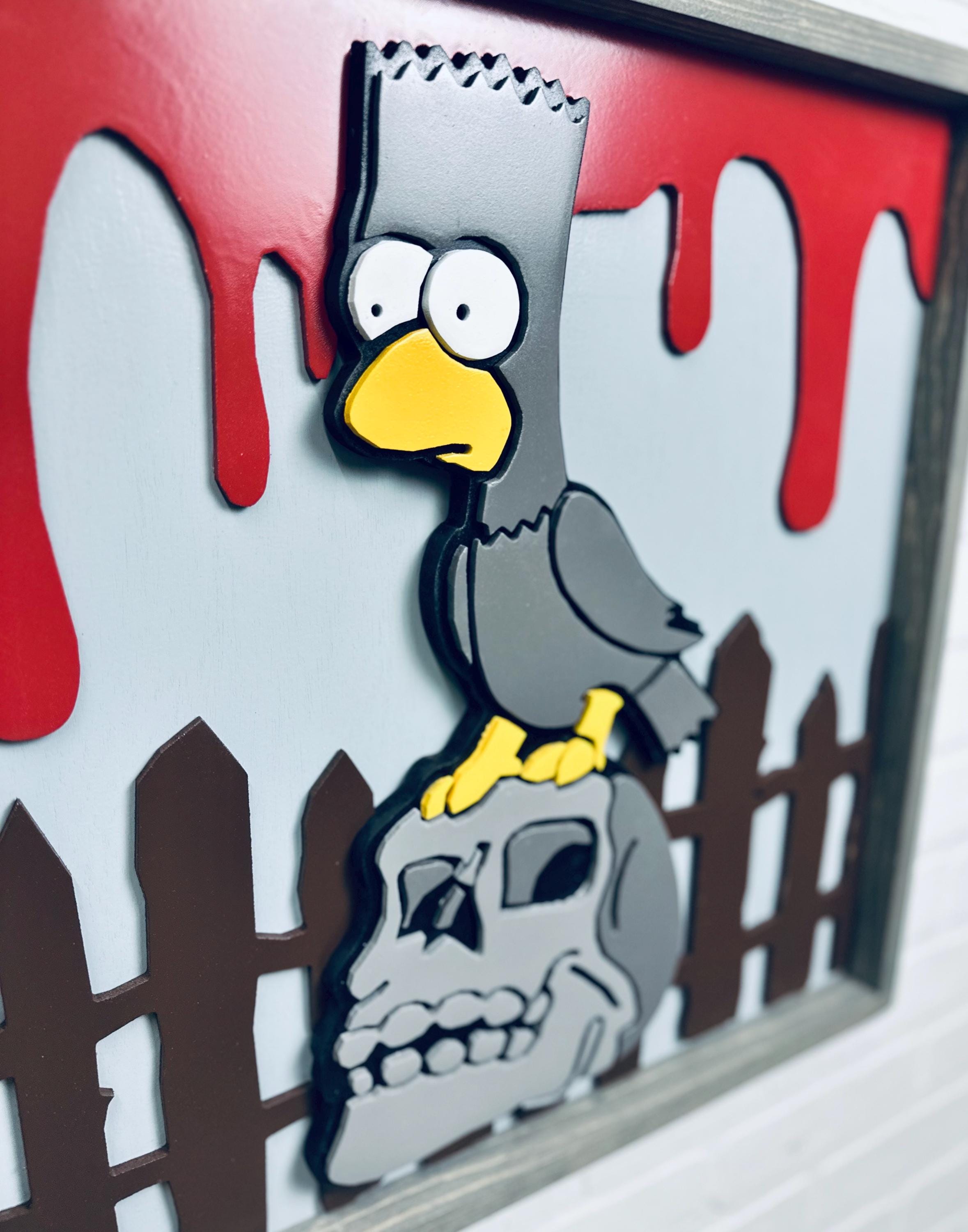 Simpsons Treehouse of Horror Raven Bart Sign | the Simpsons | Bart ...
