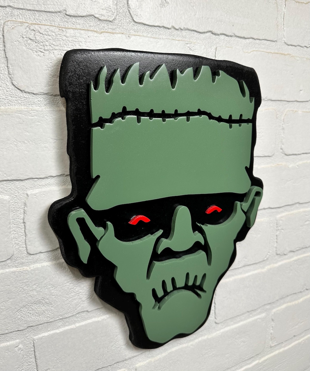 Frankenstein Face Sign | Frankensteins Monster | Halloween Wall Sign ...