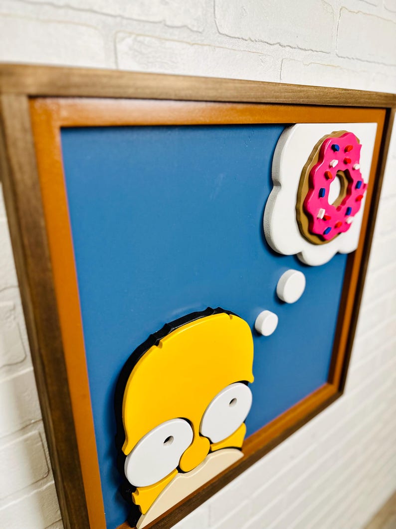 Homer Simpson Donut Sign | the Simpsons | Pink Donut | Simpsons Wall ...