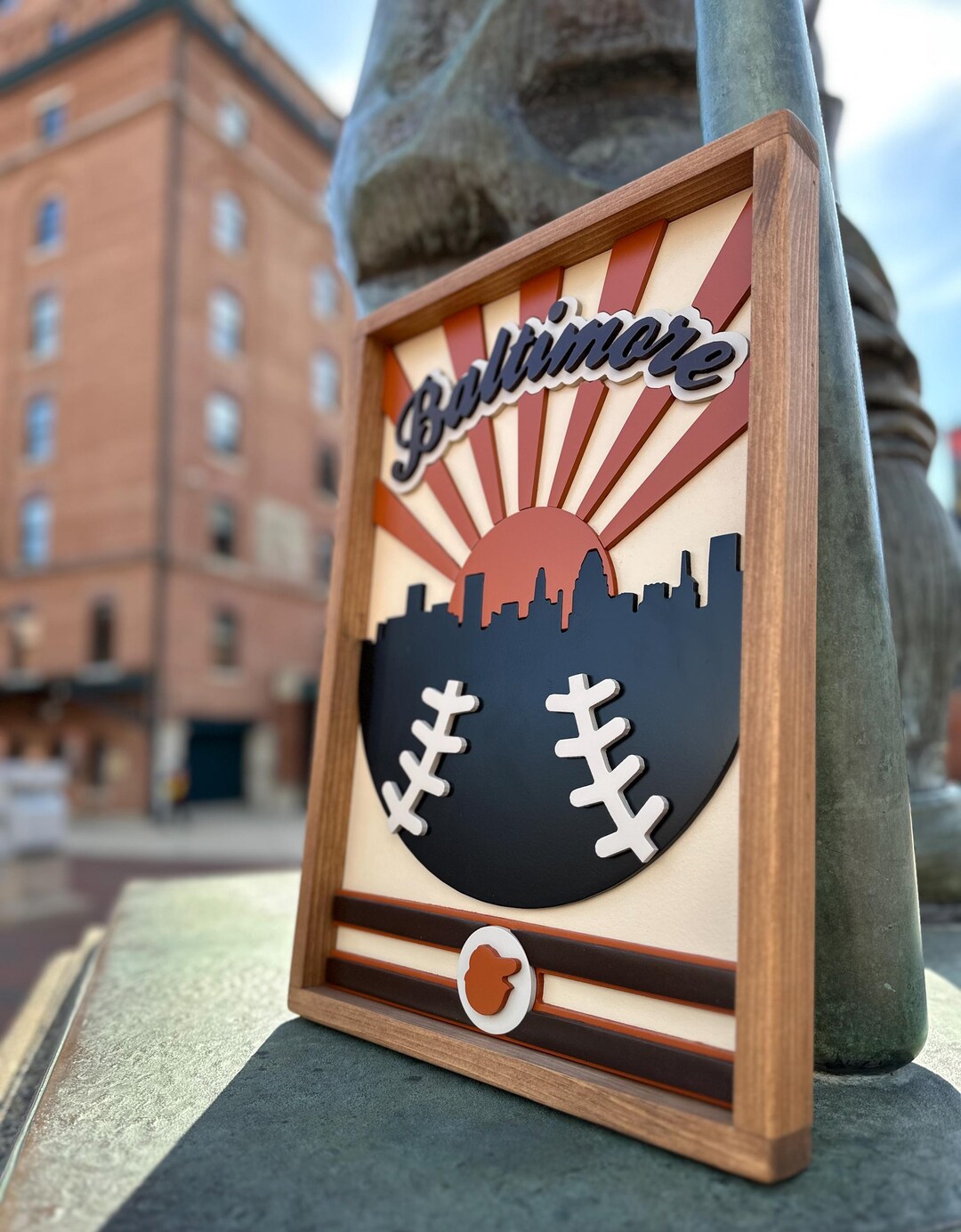 Vintage Baltimore Sign | Baltimore Orioles Wall Art | Baseball Sign ...