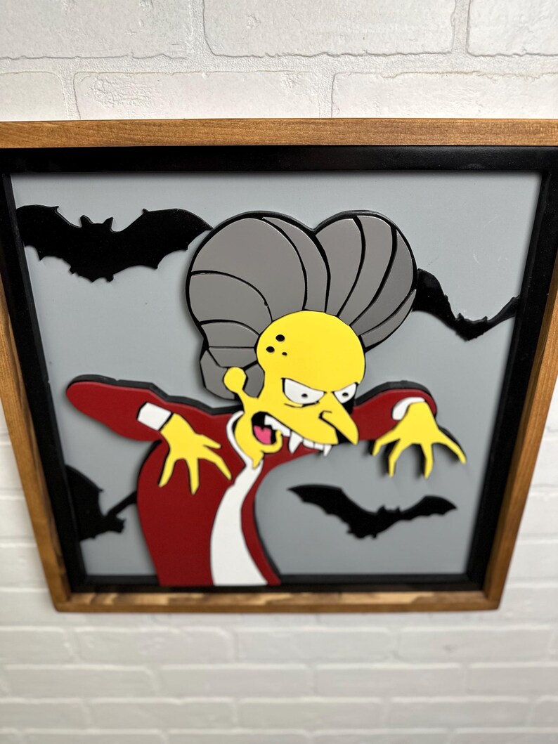 Simpsons Treehouse of Horrors Sign Mr Burns Dracula Sign the Simpsons ...