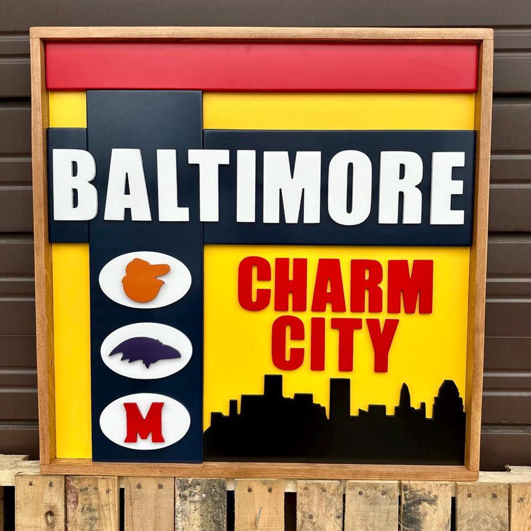 Baltimore Charm City Sign | Old Bay Sign | Baltimore | Charm City | Old ...