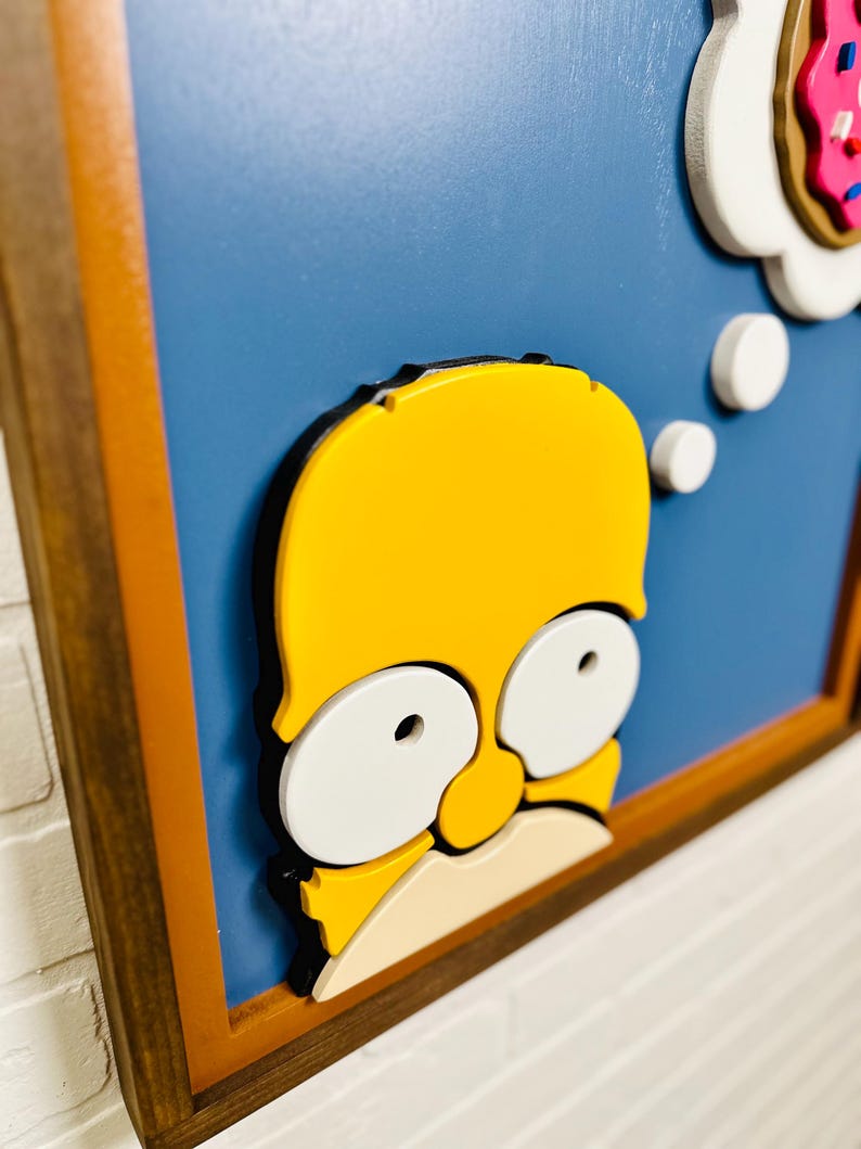 Homer Simpson Donut Sign the Simpsons Pink Donut Simpsons Wall Decor ...