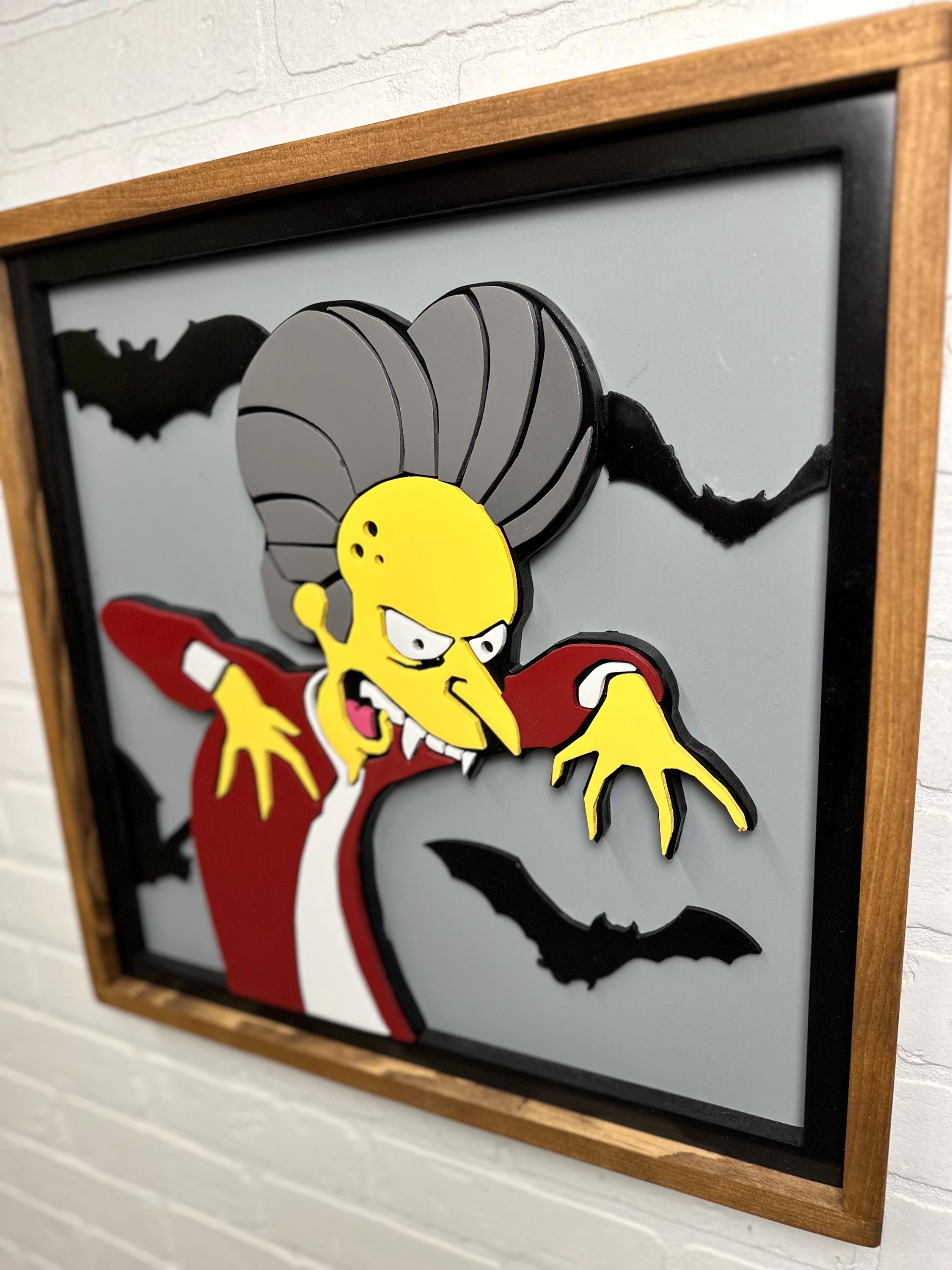 Simpsons Treehouse of Horrors Sign | Mr Burns Dracula Sign | the ...