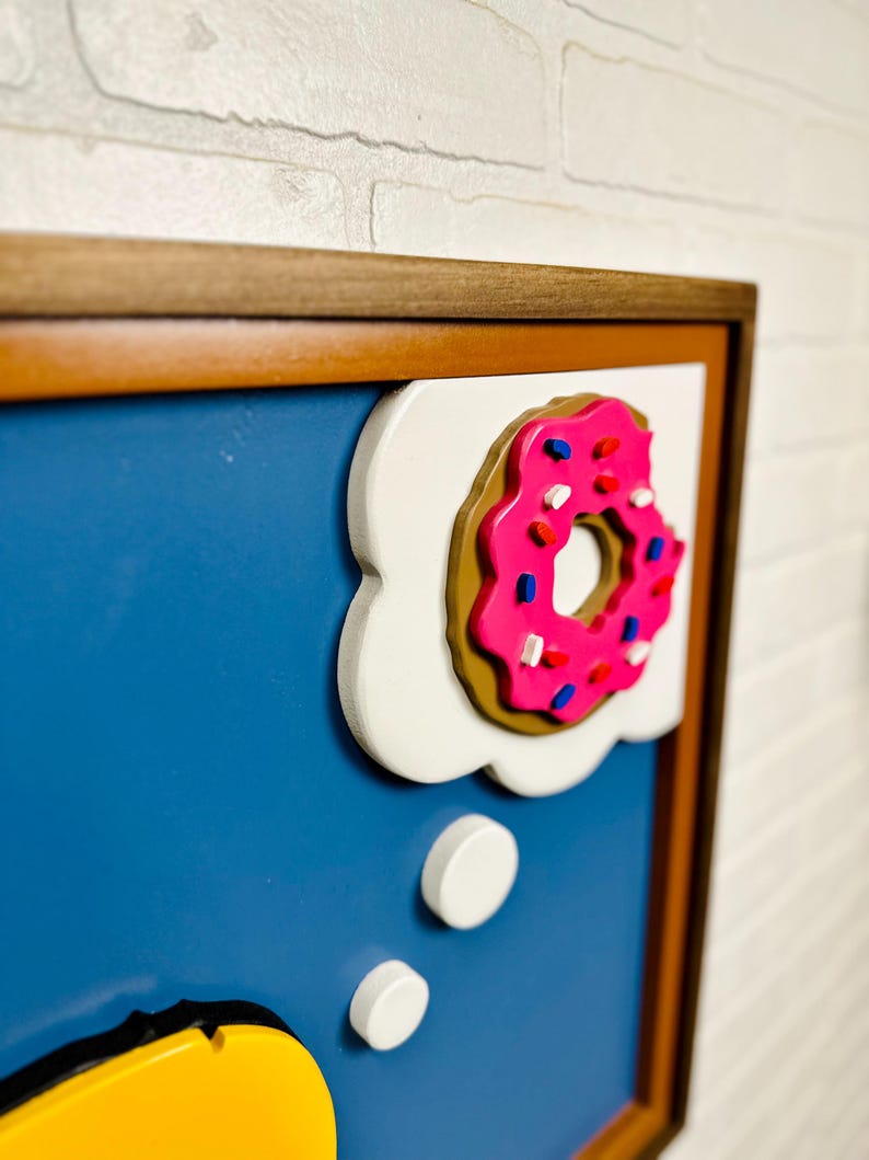 Homer Simpson Donut Sign the Simpsons Pink Donut Simpsons Wall Decor ...
