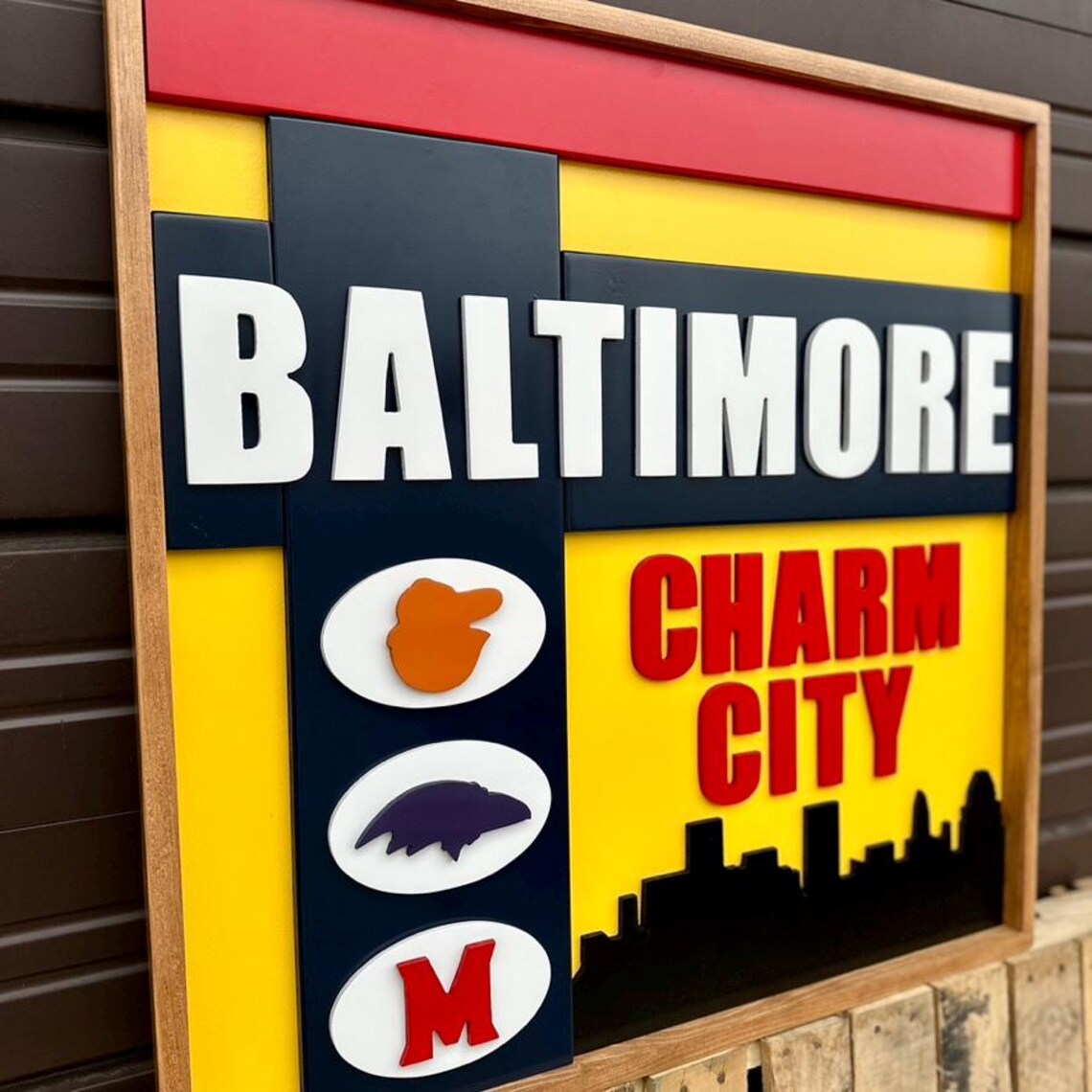 Baltimore Charm City Sign | Old Bay Sign | Baltimore | Charm City | Old ...