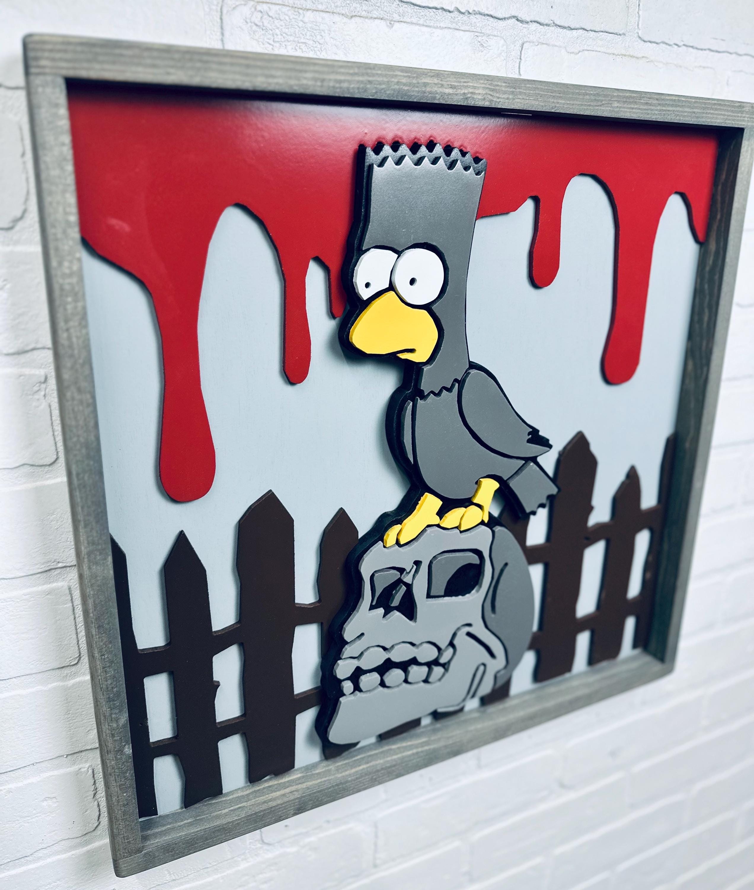 Simpsons Treehouse of Horror Raven Bart Sign | the Simpsons | Bart ...