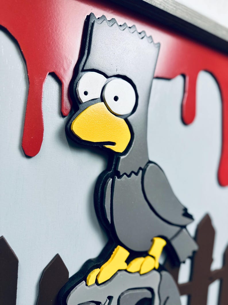 Simpsons Treehouse of Horror Raven Bart Sign | the Simpsons | Bart ...