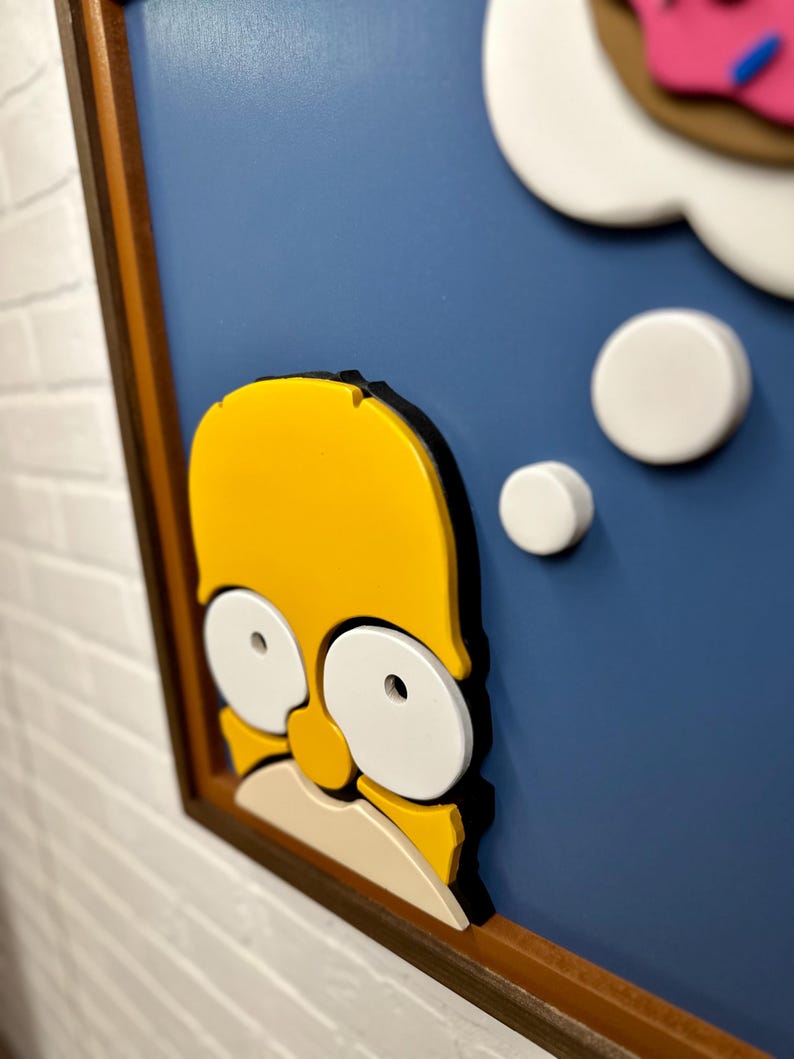 Homer Simpson Donut Sign | the Simpsons | Pink Donut | Simpsons Wall ...