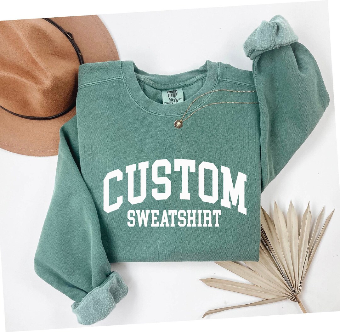 Custom Sweatshirt, Personalized Comfort Colors Sweatshirt, College ...