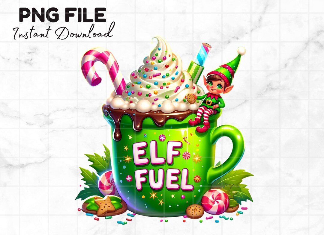 Elf Fuel PNG Hot Chocolate Clipart Coffee Christmas Holiday Winter ...
