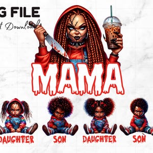 Horror Mama PNG Add Your Kid Name Font Included Scary Movie Character ...