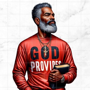 Black Men of Faith Clipart Bundle 45 PNG Christian Worship Digital ...