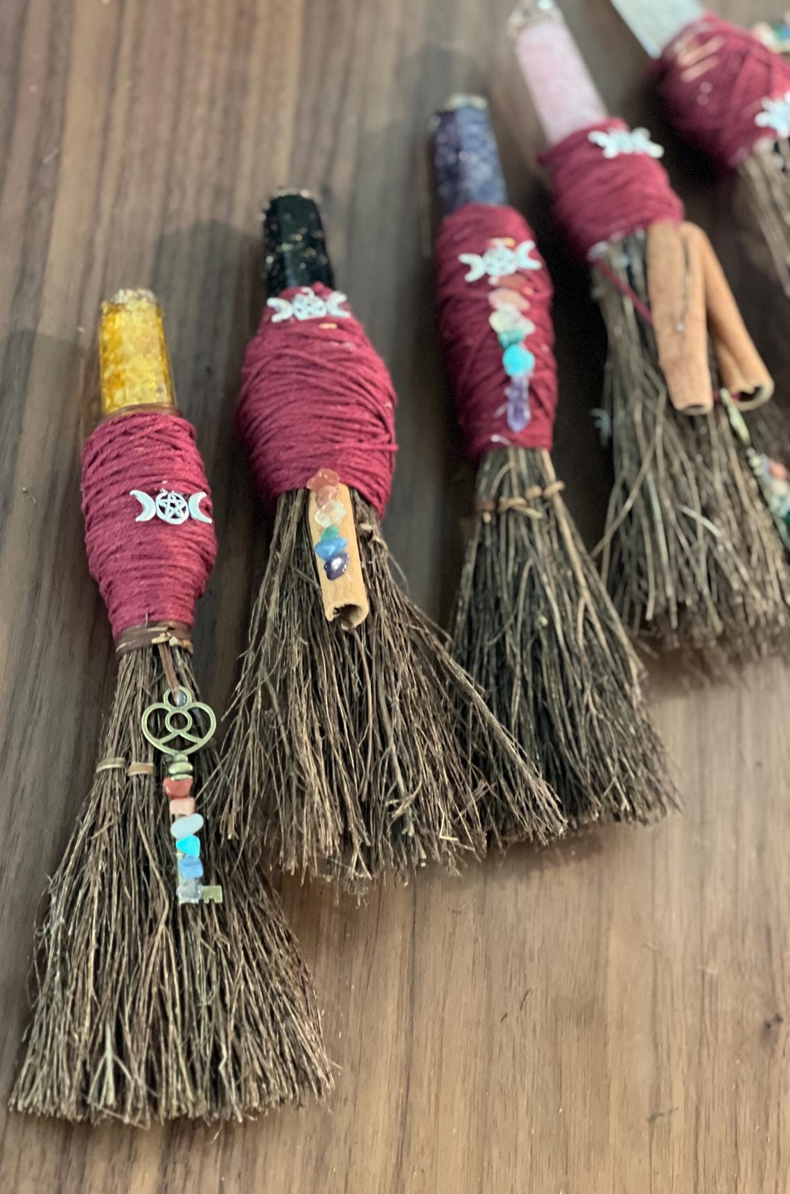 This Exquisite Miniature Besom Features Handles Crafted From Crystal ...