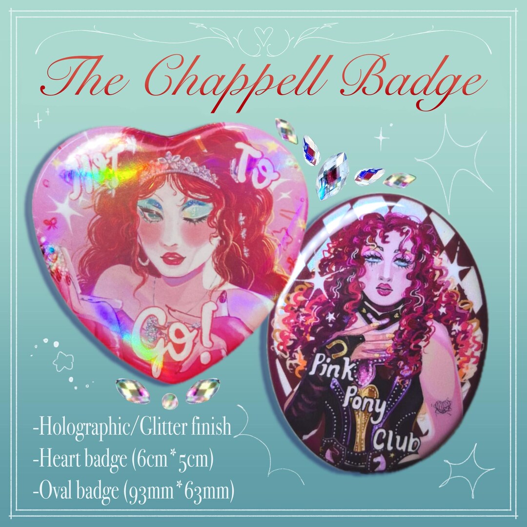 Chappel Roan Pink Pony Club HOT TO GO! Badges ! Pride Drag Queen Pop ...
