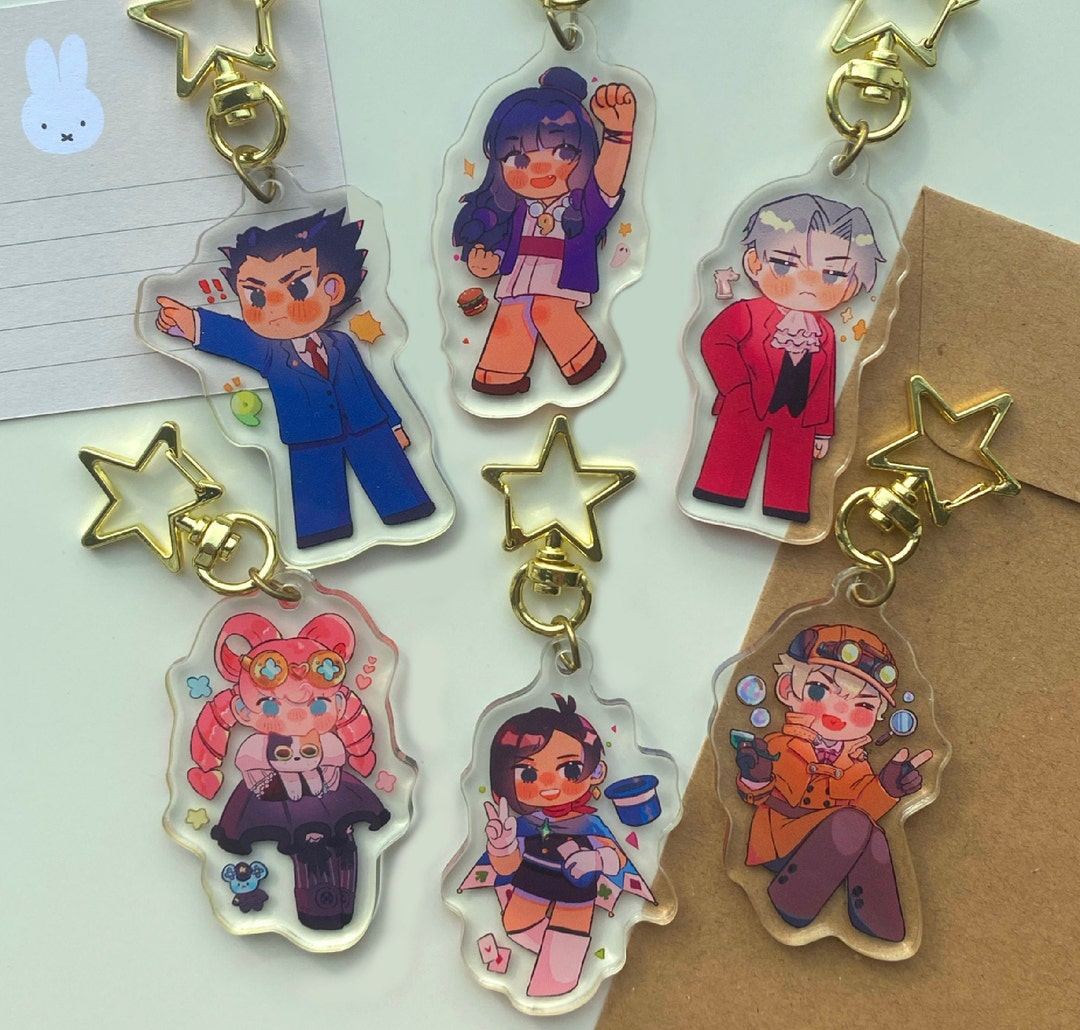 Ace Attorney Trilogy & Chronicles Keychains - Etsy