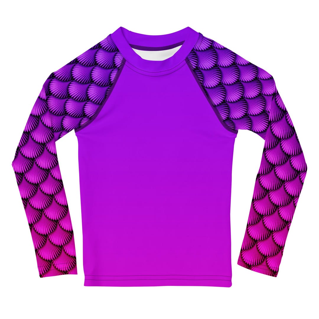 Kids Rash Guard, Kids Mermaid Rash Guard, Kids Mermaid Scales Rash ...