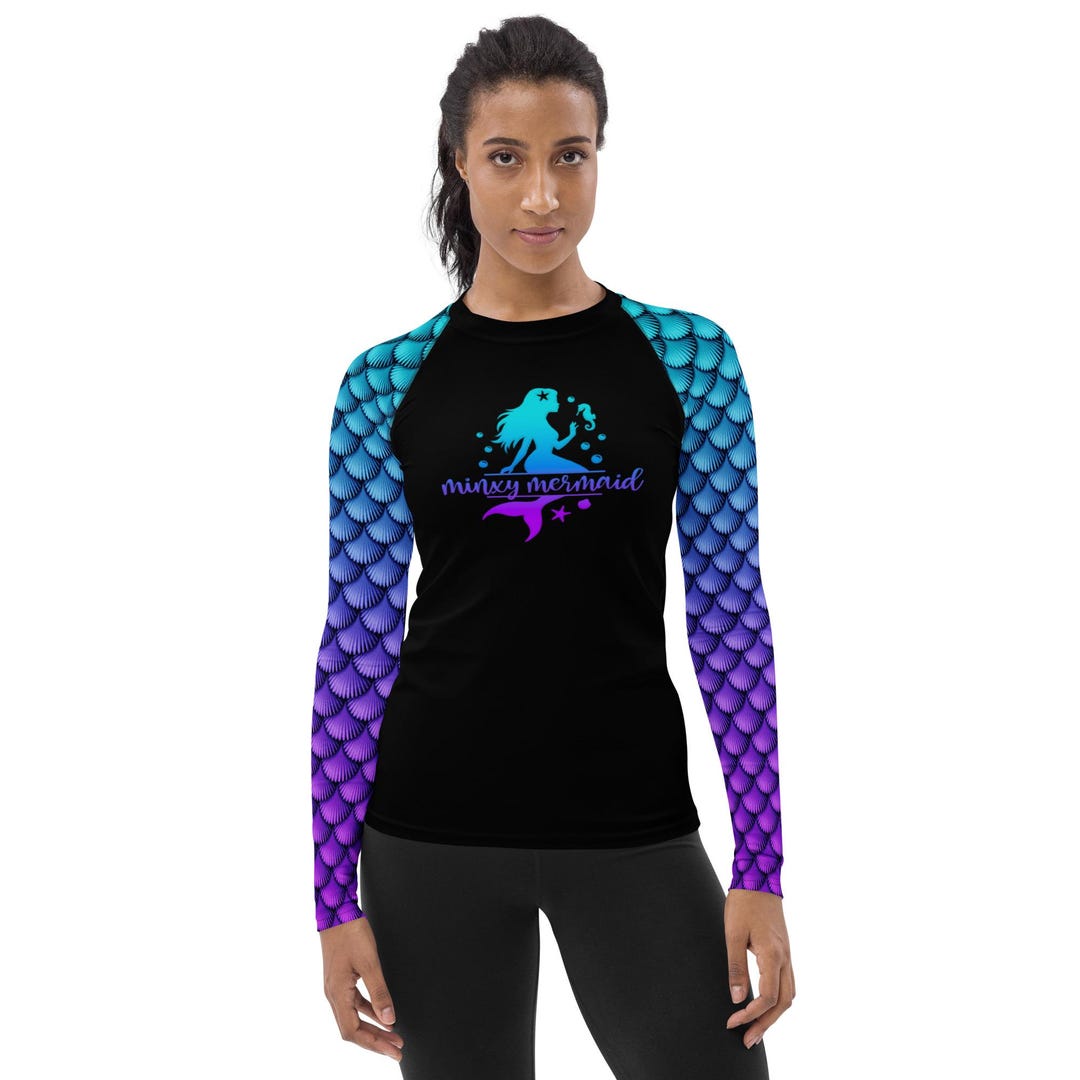 Mermaid Rash Guard, Women's Rash Guard, Mermaid Scales Rash Guard ...