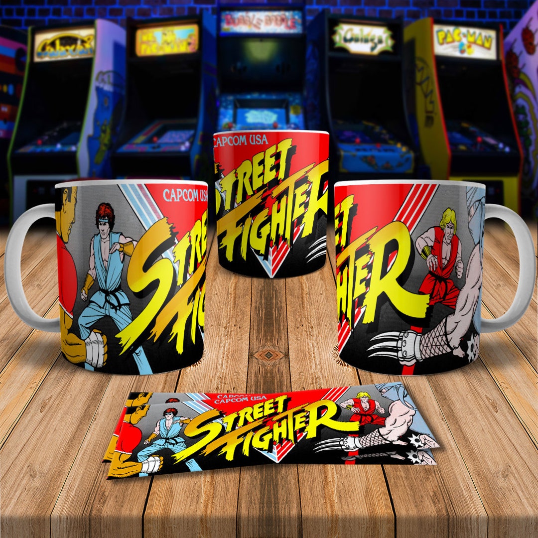 Street Fighter 1 Retro Mug Classic Arcade Design, Personalized Ceramic ...