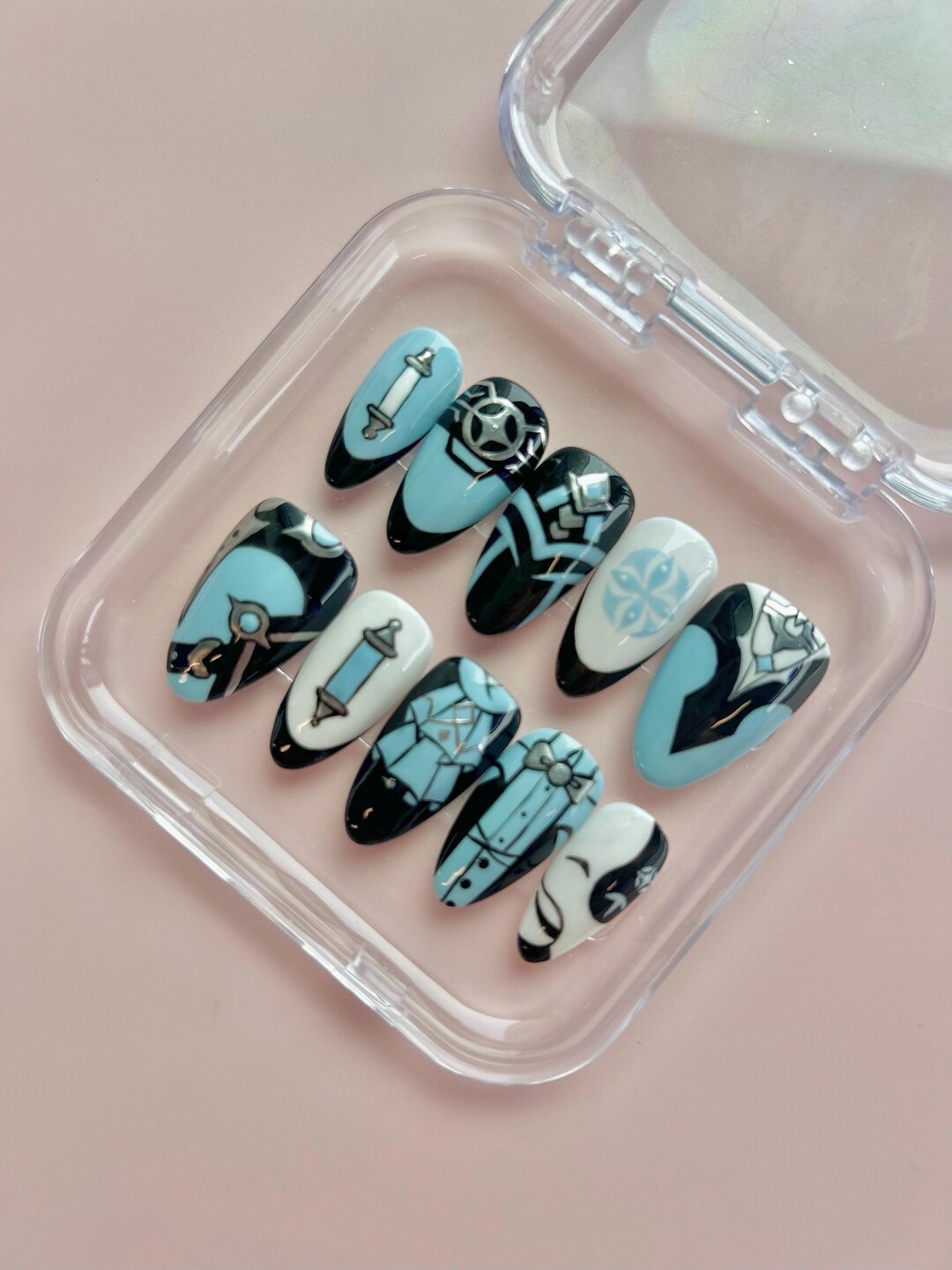 Custom Press on Nails - Genshin Impact Handpainted Dottore Fatui ...