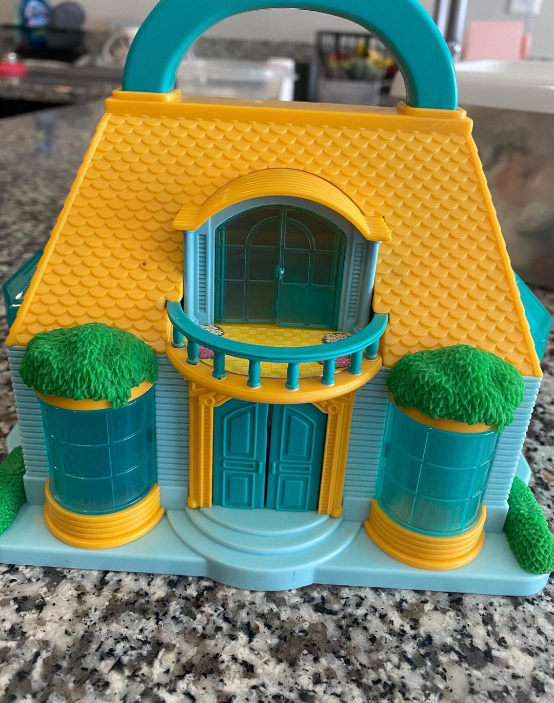 Vintage Blue Box Toys Polly Pocket Compatible Miniature Toy House With ...