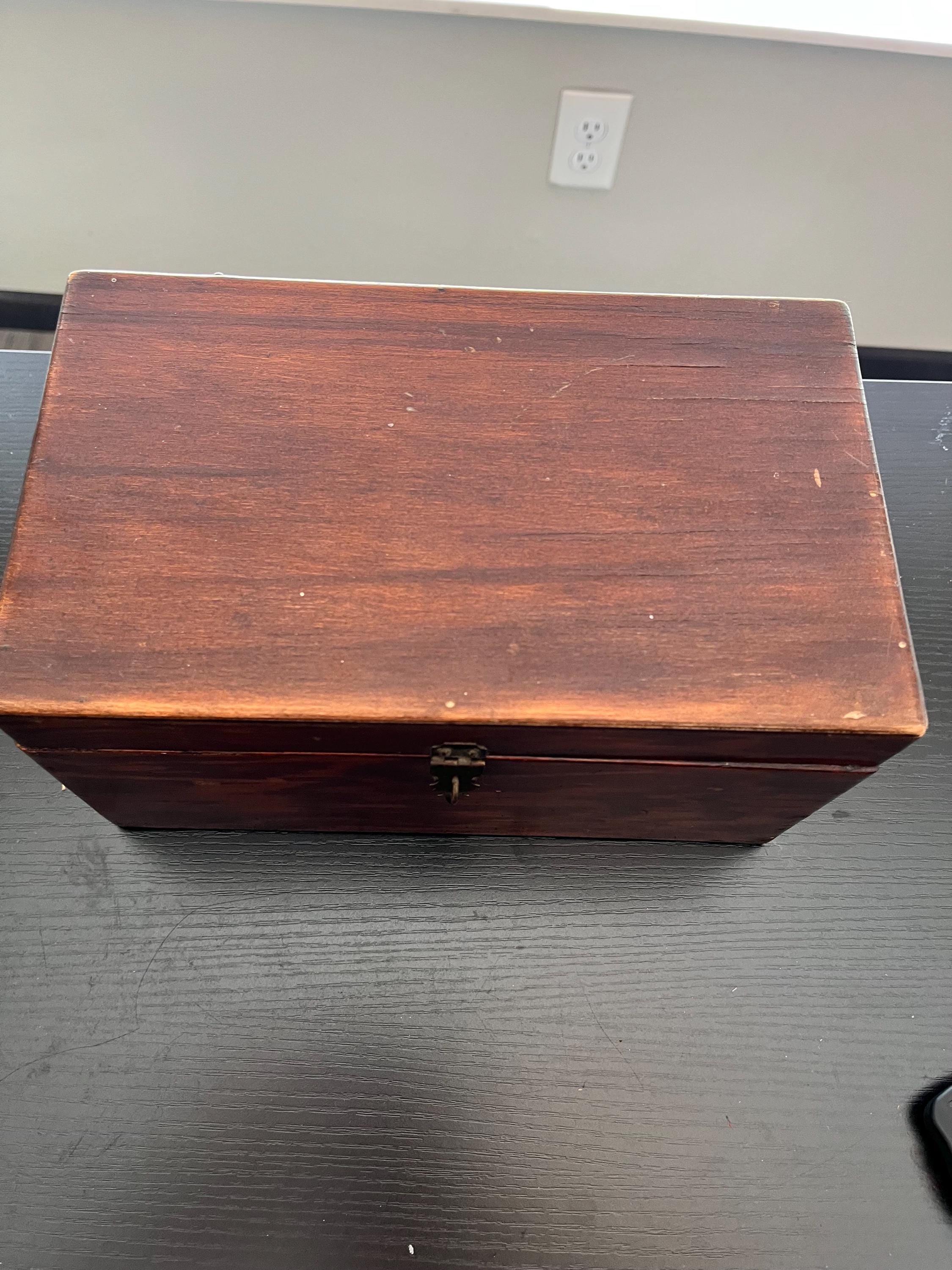 English Cherry Tabletop Stationery Writing Desk Box Tambour/file ...