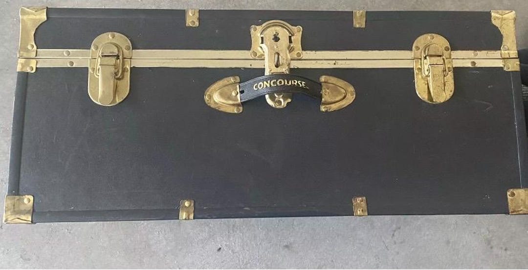 Vintage Concourse Black and Gold Trunk - Etsy