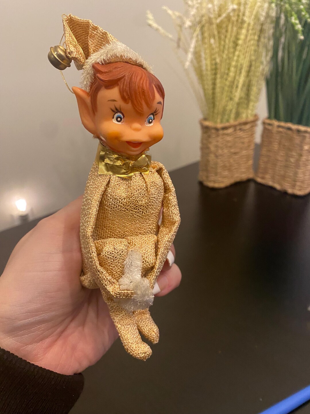 Vintage Pixie Knee Hugging Elf - Etsy