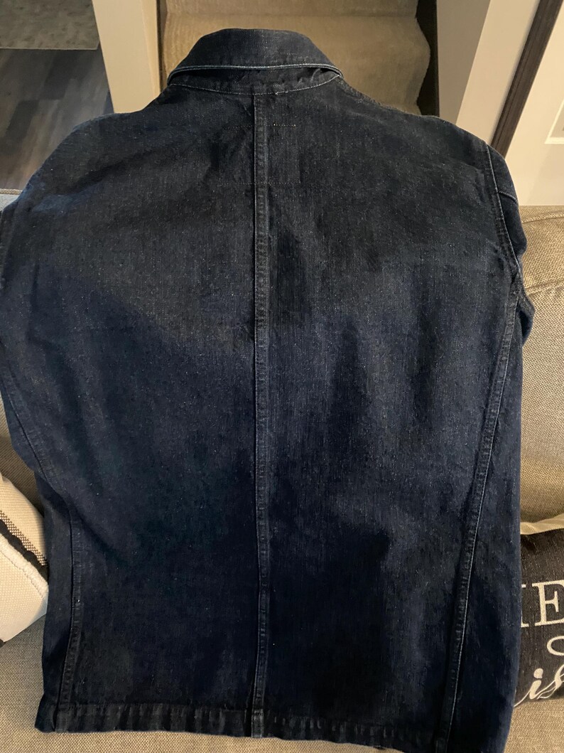 Levis Cone Mills Selvedge Denim Chore Coat Barn Jean Jacket Size Large ...