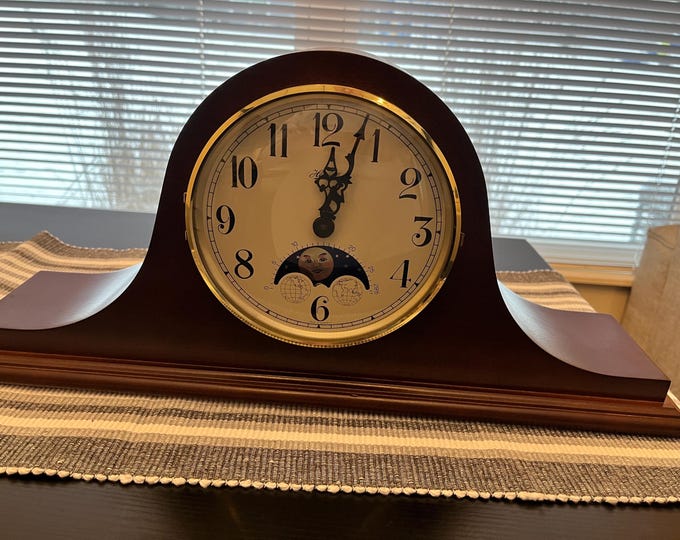 German Moon Phase Mantle Clock - Etsy