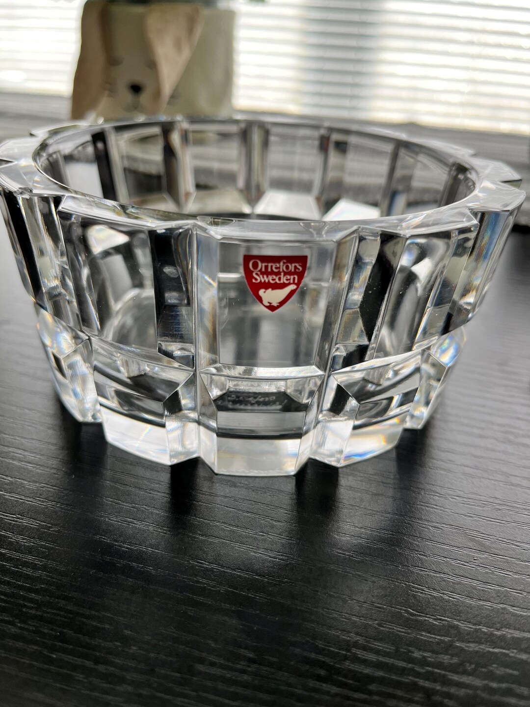Orrefors Sweden Vintage Signed Cut Crystal Bowl - Etsy