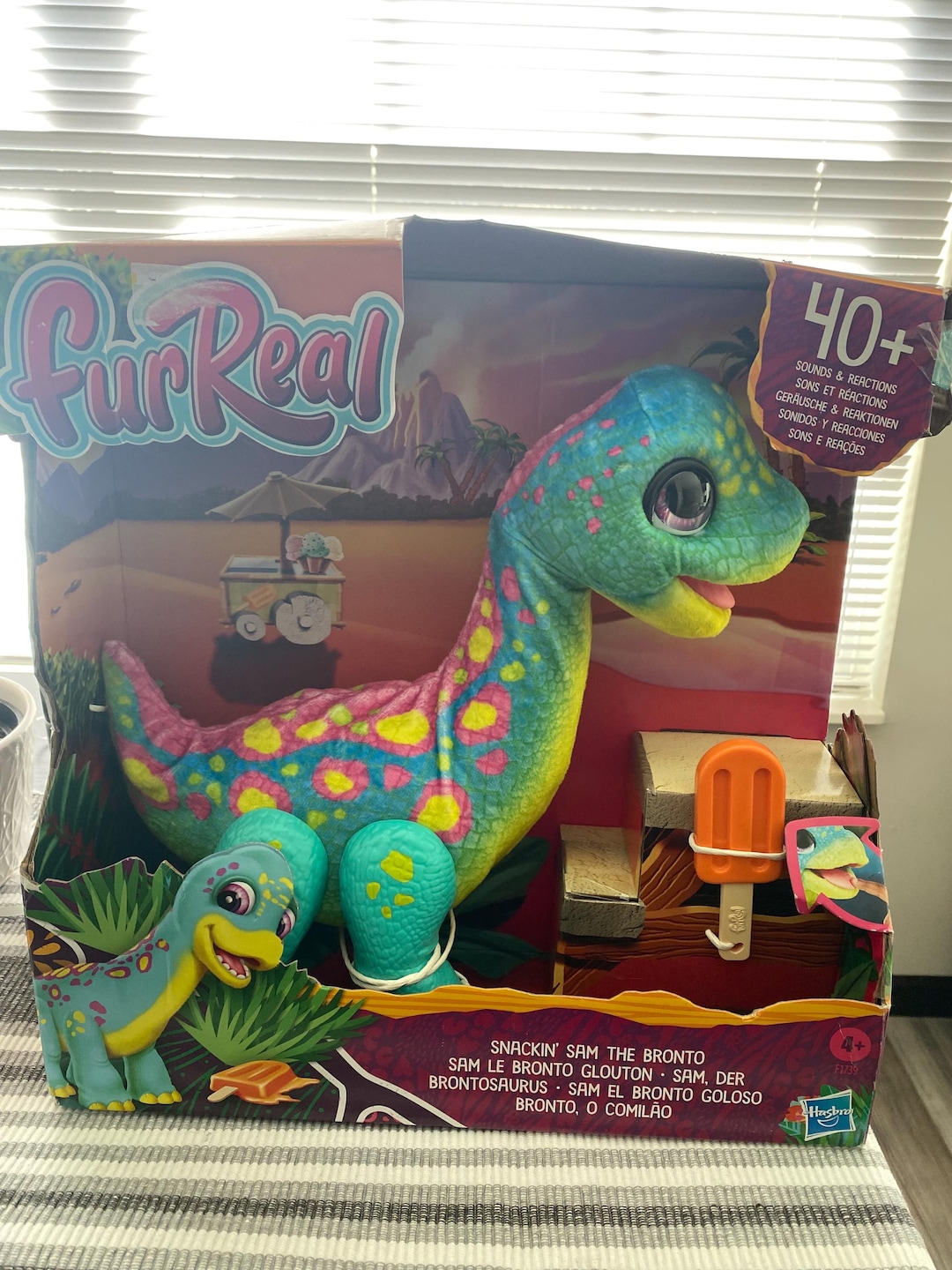 Furreal Snackin’ Sam the Bronto Interactive Animatronic Plush Toy ...