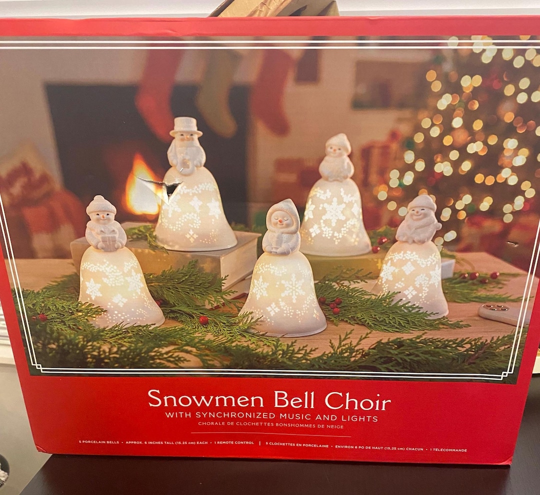Hallmark Snowmen Bell Choir Musical Decorations With Lights Set of 5 - Etsy